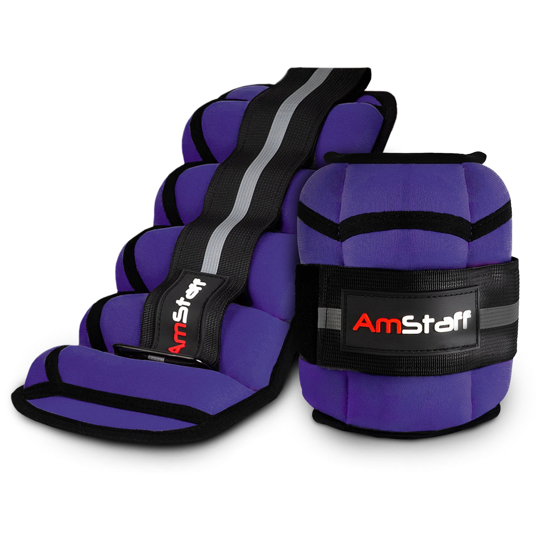 AmStaff Fitness Adjustable Ankle Weights - Pair – Fitness Avenue