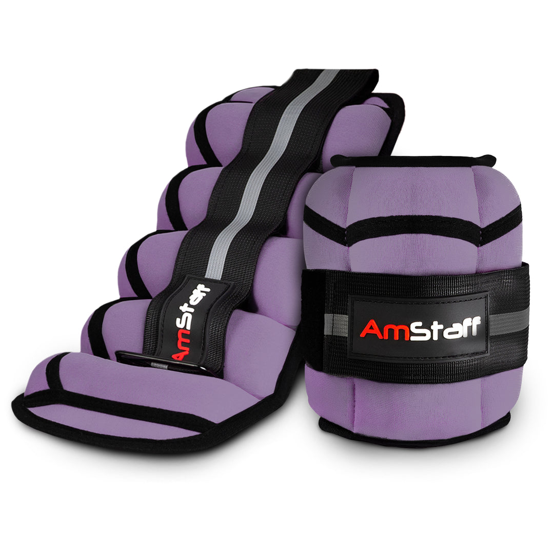 AmStaff Fitness Adjustable Ankle Weights - Pair – Fitness Avenue