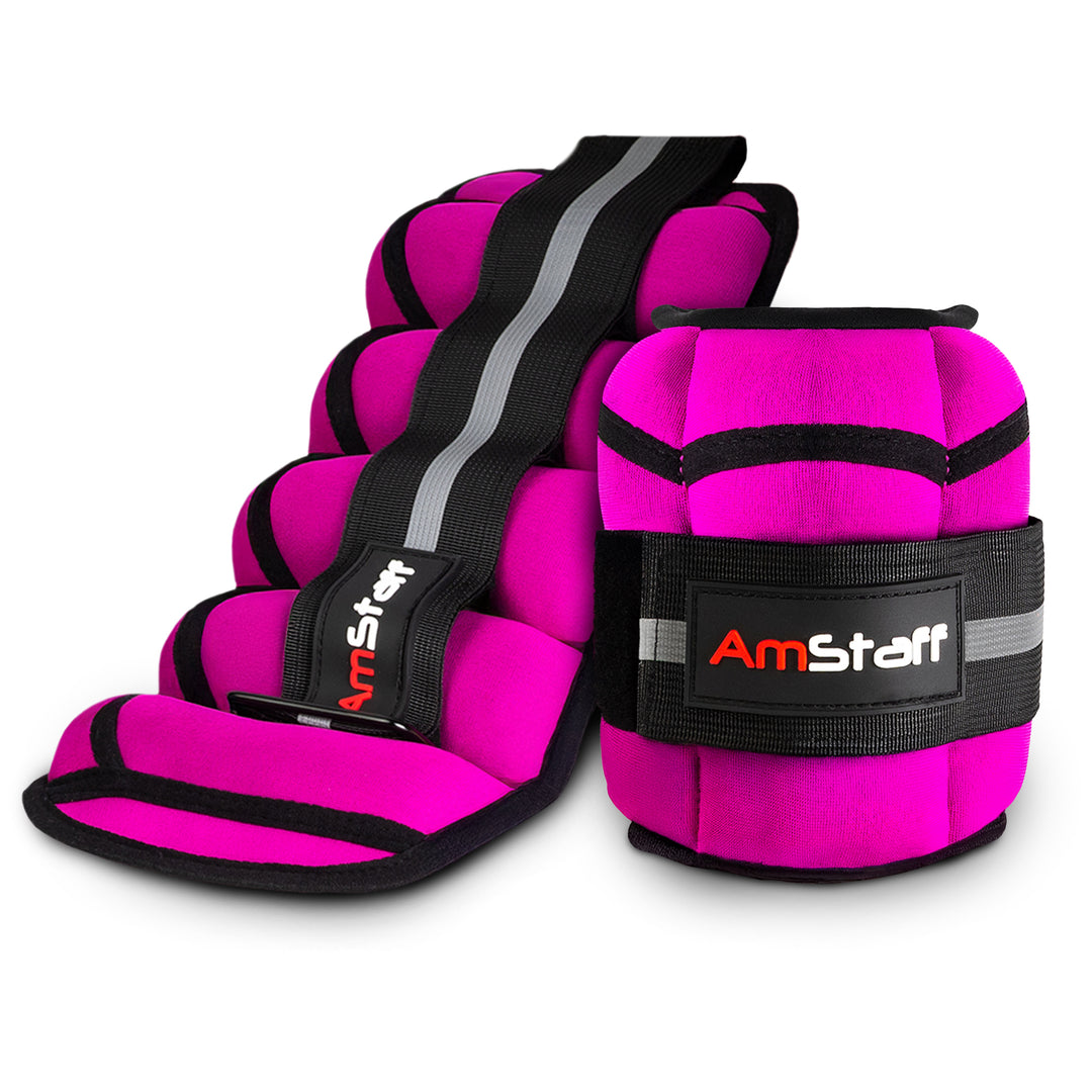 AmStaff Fitness Adjustable Ankle Weights - Pair – Fitness Avenue
