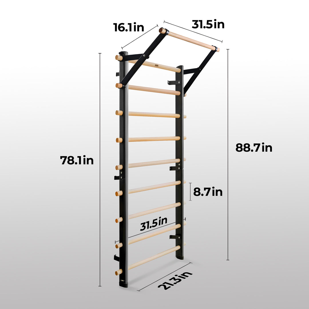 SpaceSmart Swedish Ladder 1.0: Multifunctional Wall Bars for All ...
