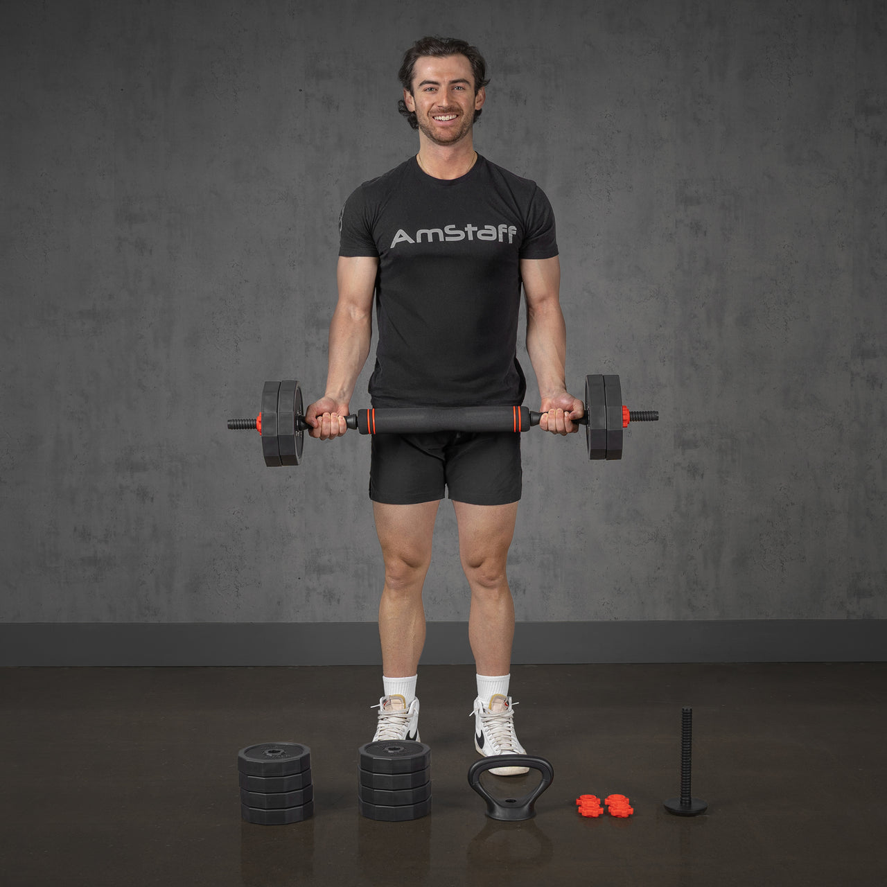 Amstaff Fitness Adjustable Dumbbell Set | 3-in-1 Home Gym Equipment ...