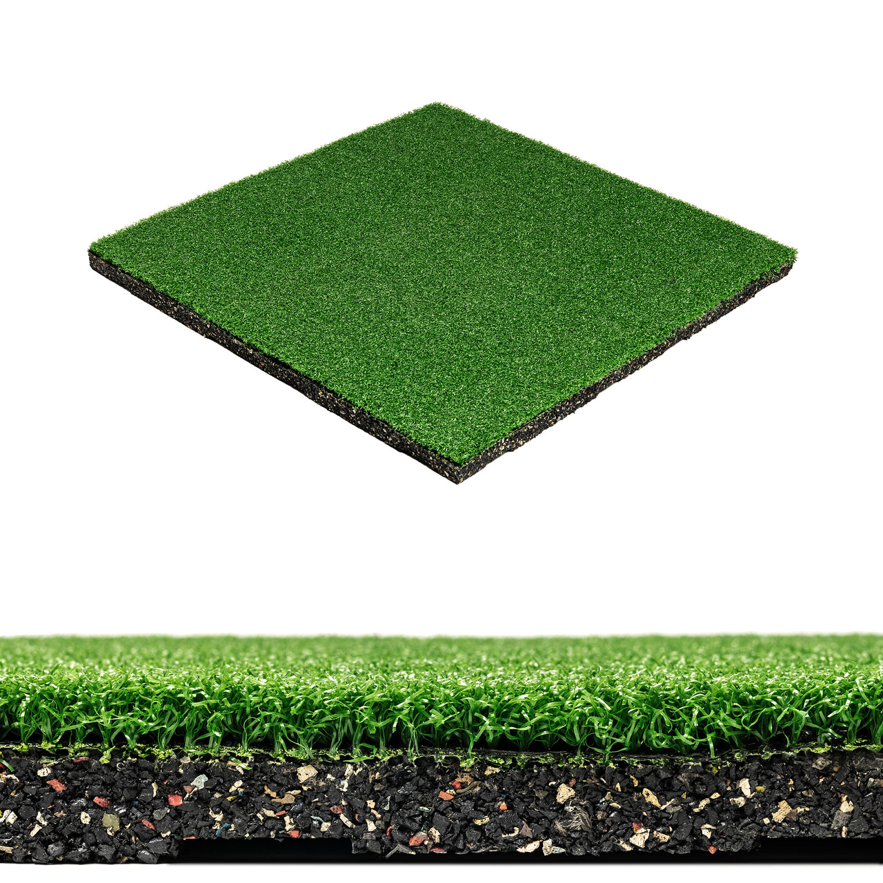 Artificial Turf Tile with 20mm Rubber Underpad - 20" x 20" – Fitness Avenue