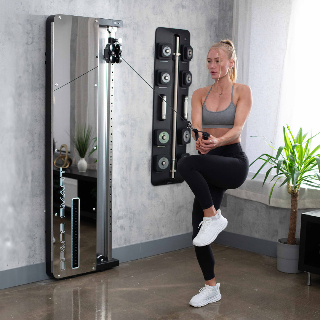 SpaceSmart Wall Mount Functional Trainer - Single Stack | Compact Home ...