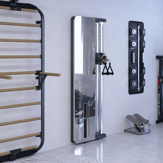 SpaceSmart Wall Mount Functional Trainer - Single Stack | Compact Home ...