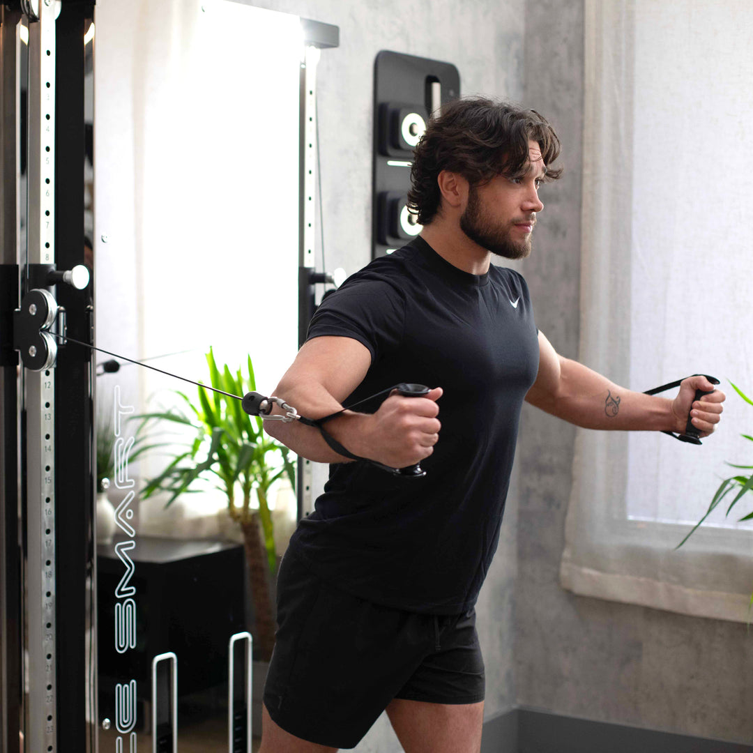 SpaceSmart: Wall-Mount Compact Functional Trainer - Black – Fitness Avenue