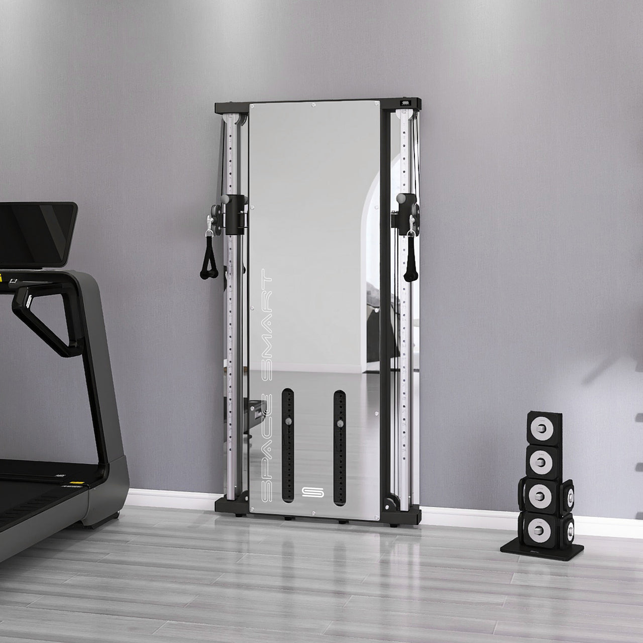 SpaceSmart: Wall-Mount Compact Functional Trainer - Mirror – Fitness Avenue