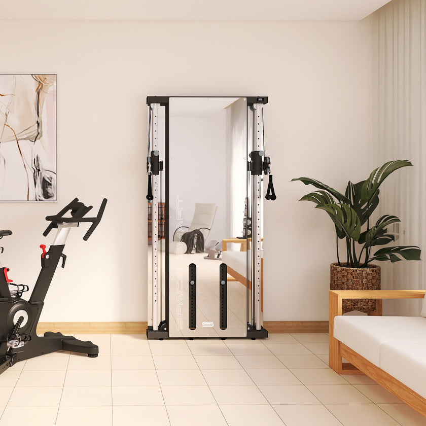 SpaceSmart: Wall-Mount Compact Functional Trainer - Mirror – Fitness Avenue