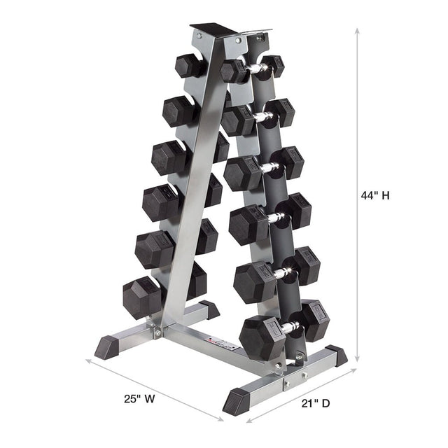5 - 30lbs Premium PVC Dumbbell Set with 6-Pair Dumbbell Rack – Fitness ...