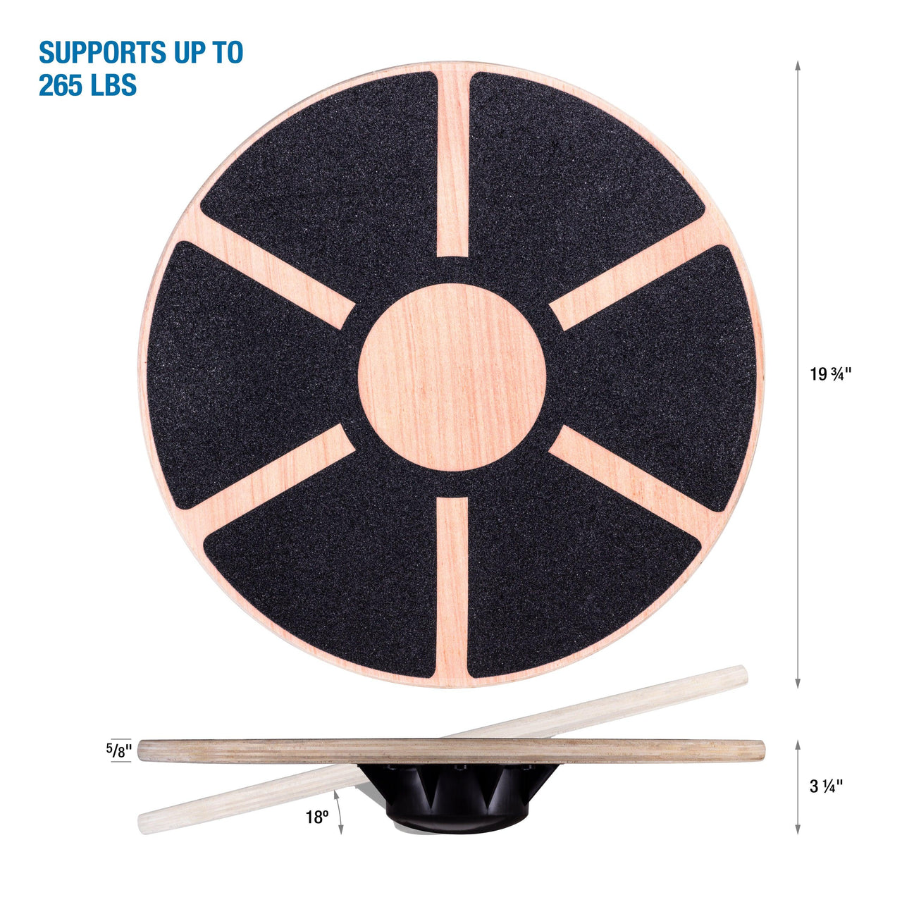 Wooden Wobble Board with Grip – Fitness Avenue
