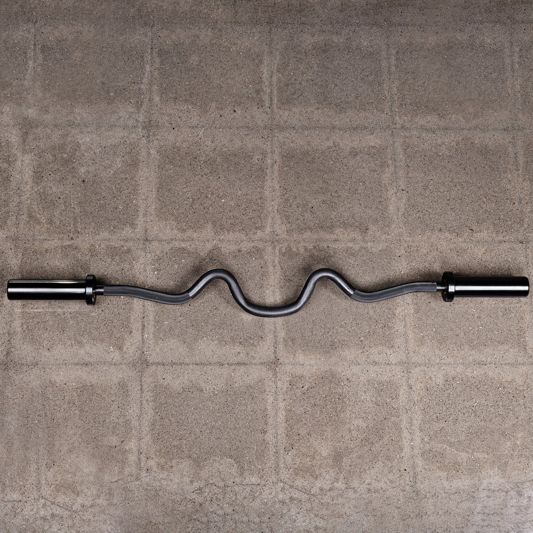 47in Black Zinc Olympic EZ Super Curl Bar – Fitness Avenue