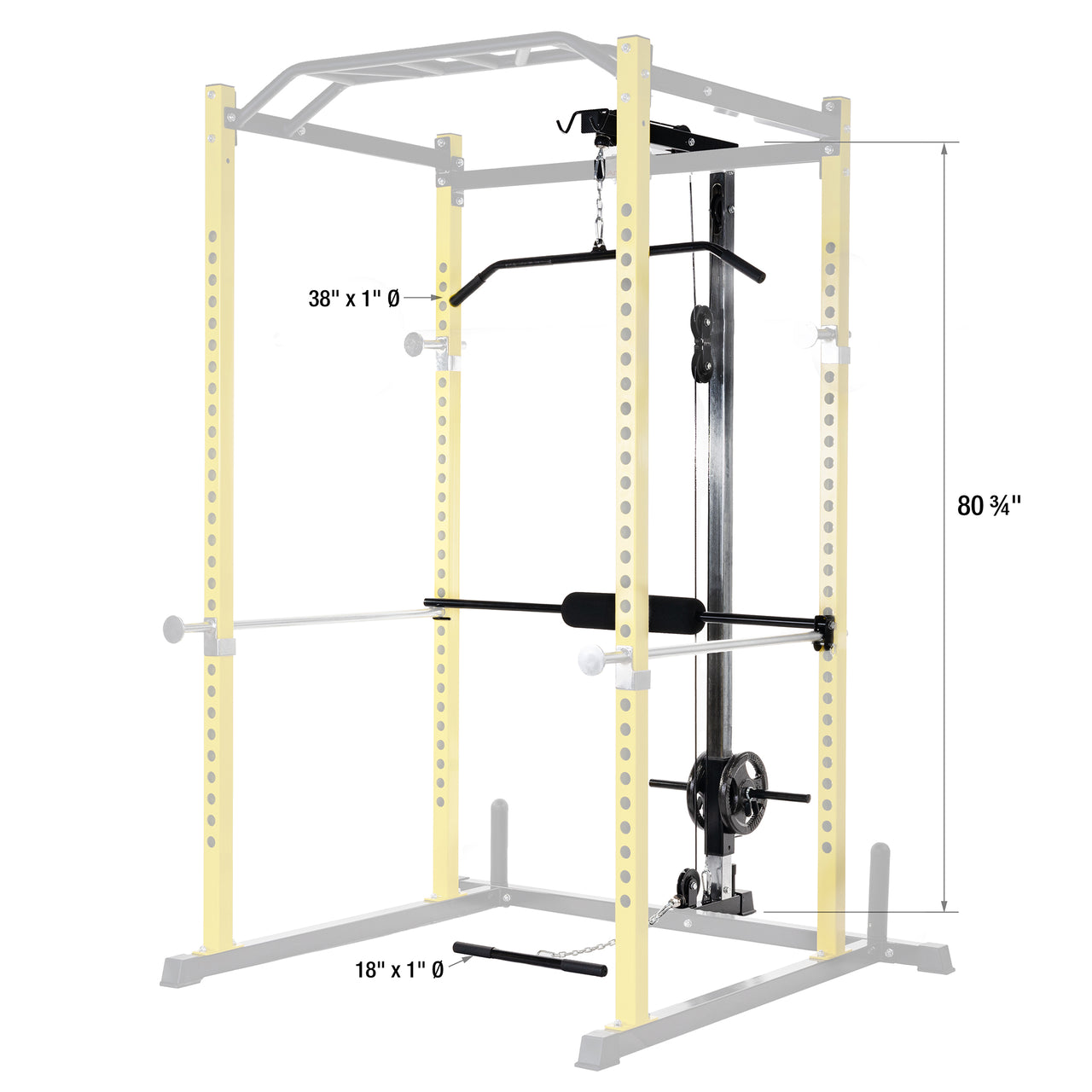 Lat/Pull Down Attachment for DF1161 Power Rack – Fitness Avenue