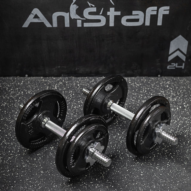 40lbs Cast Iron Grip Standard 1 Inch Dumbbell Weight Set – Fitness Avenue